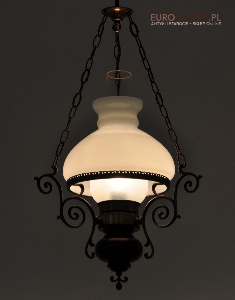 RUSTYKALNA KLASYCZNA STARA LAMPA DO GANKU GANKA HOLU WIATROŁAPU LAMPKA ...